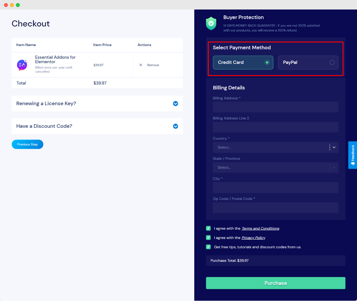 Using a Payment Method - WPDeveloper