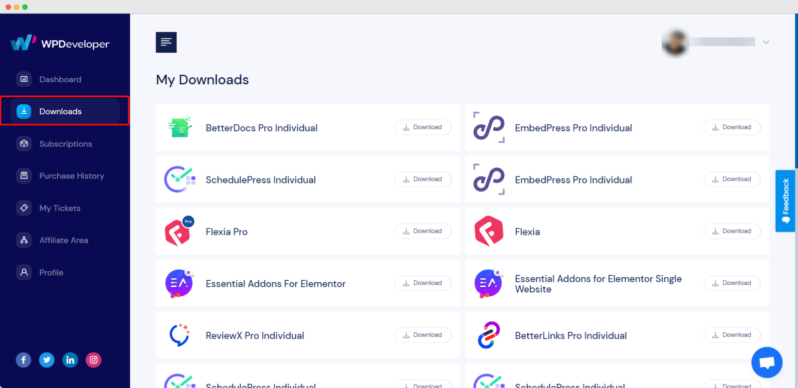 Download Installation File - WPDeveloper