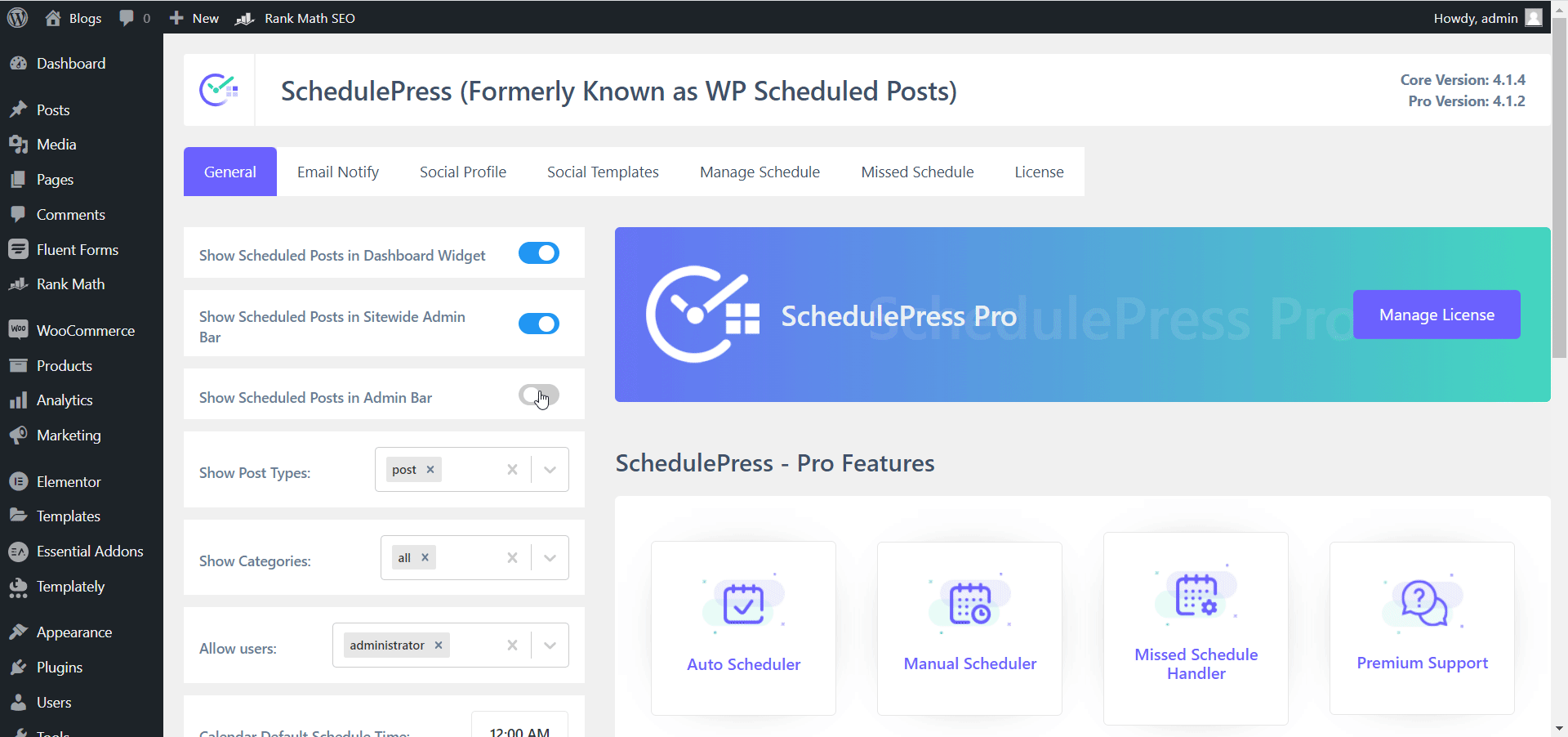 How To Change SchedulePress Display Options WPDeveloper