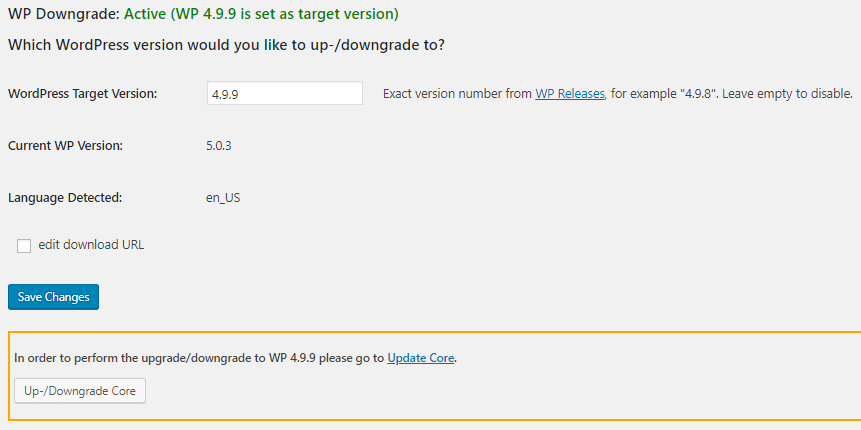 How To Downgrade WordPress To The Previous Version - WPDeveloper