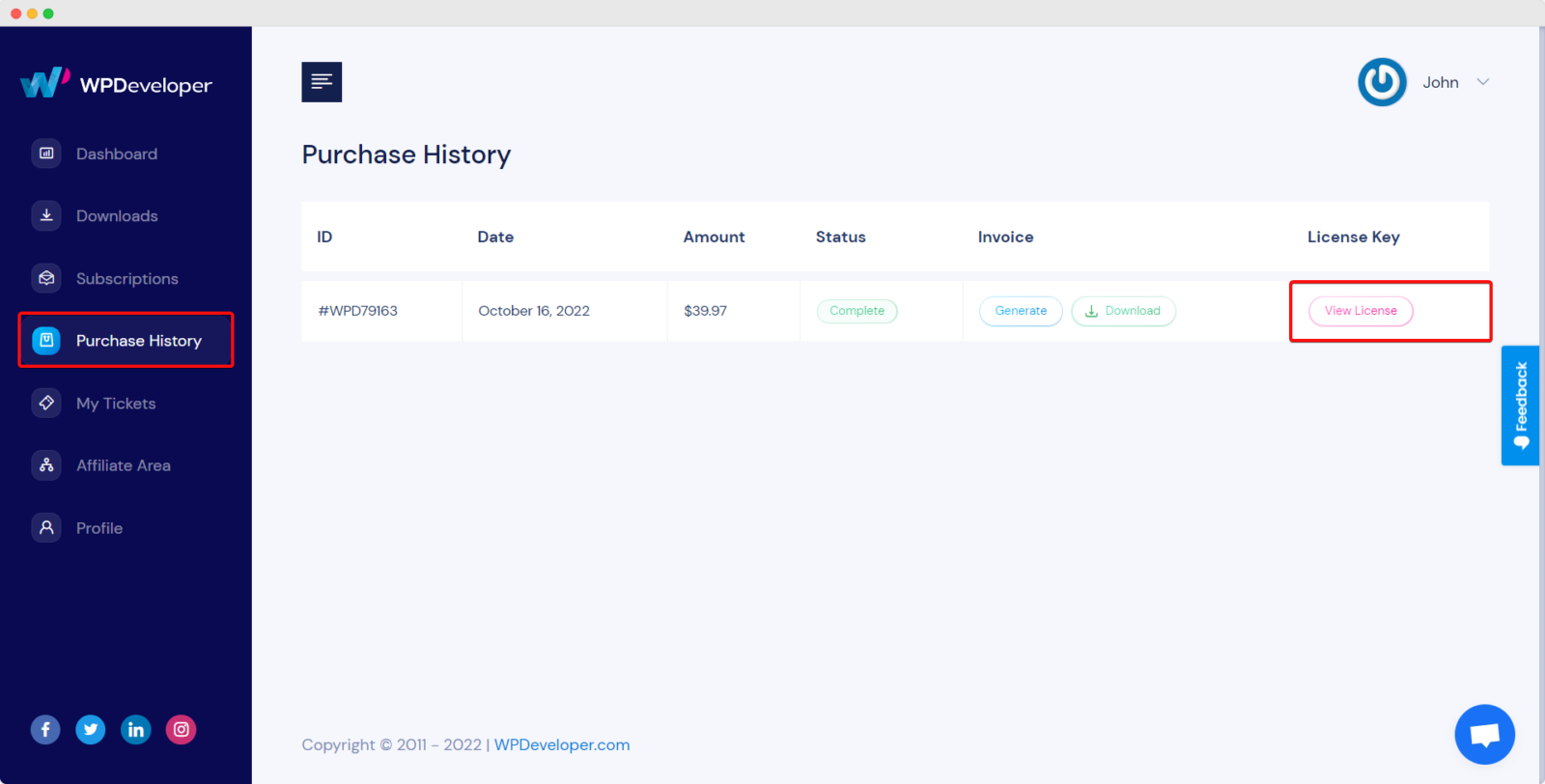 How To Upgrade License - WPDeveloper