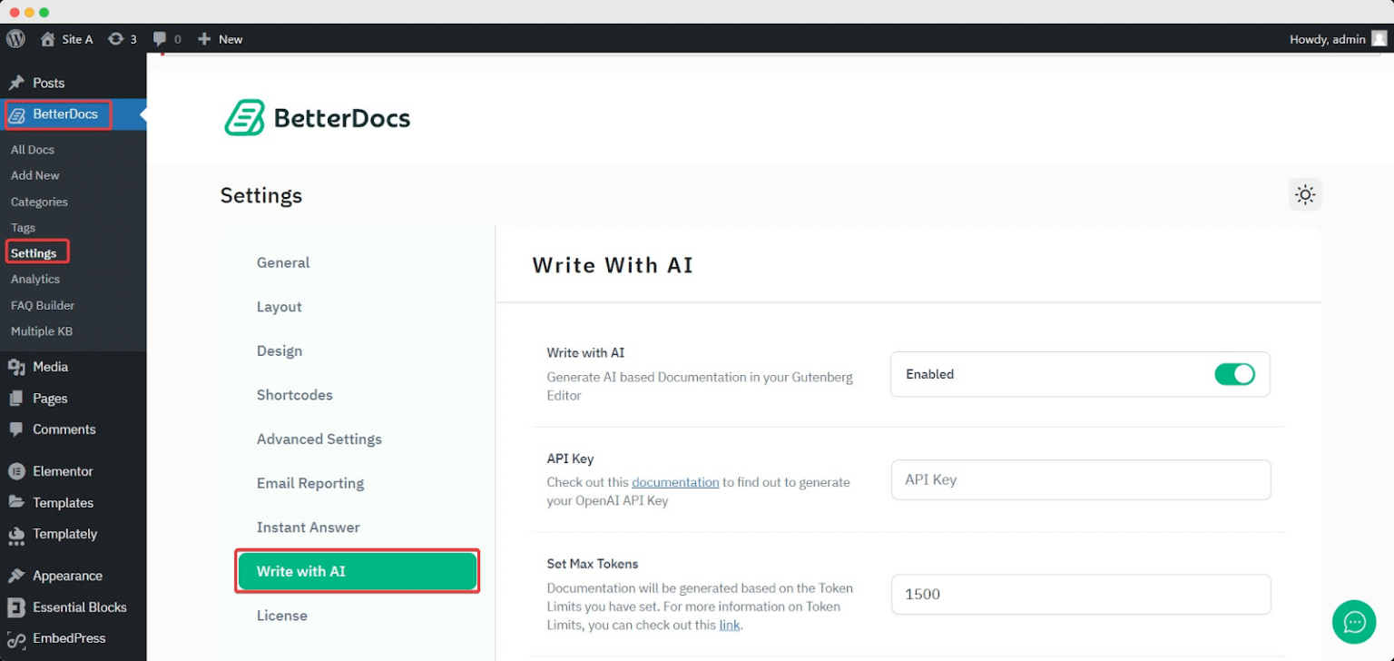 Create AI-Generated Knowledge Base on WordPress with BetterDocs 'Write With AI' - WPDeveloper