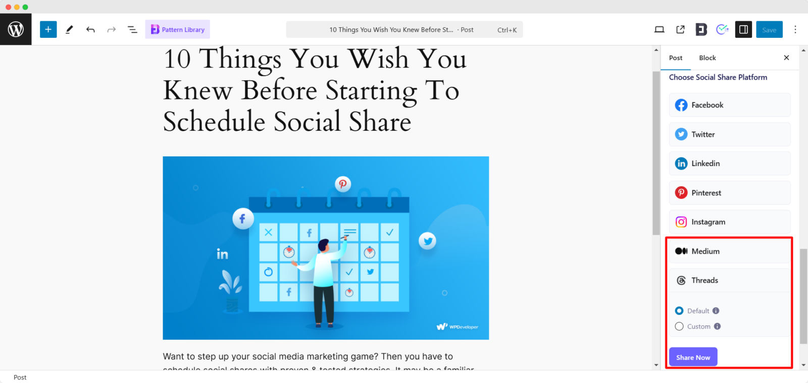 [Feature Alert] How to Auto Share WordPress Posts on Threads with SchedulePress - WPDeveloper