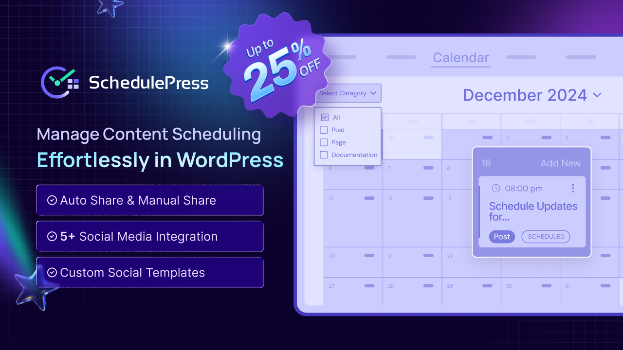 WP Scheduled Posts (SchedulePress) - Best Editorial Calendar